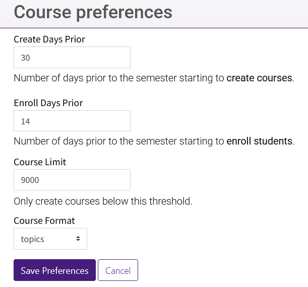 Moodle: Course Preferences - GROK Knowledge Base